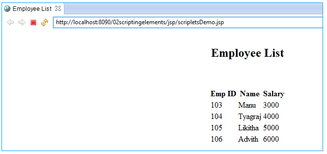 Scriptlet Tag In Jsp Java4coding
